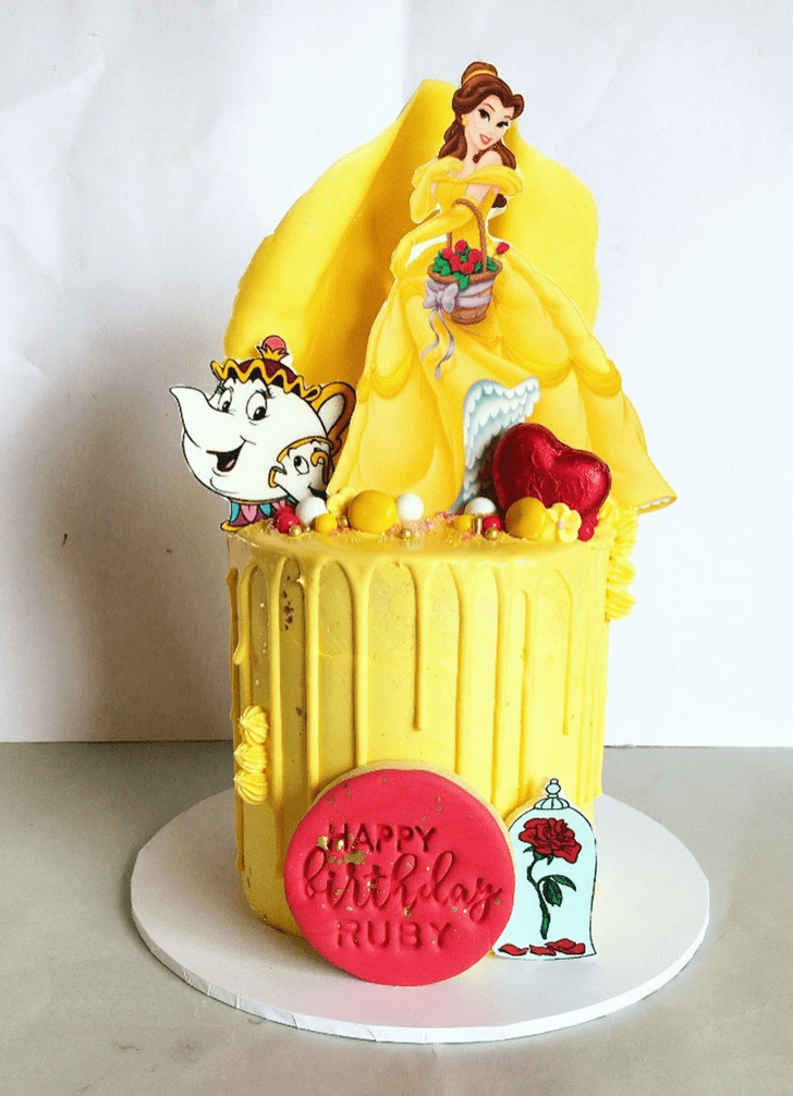 Disneys Belle Birthday Cake Ideas Images (Pictures)